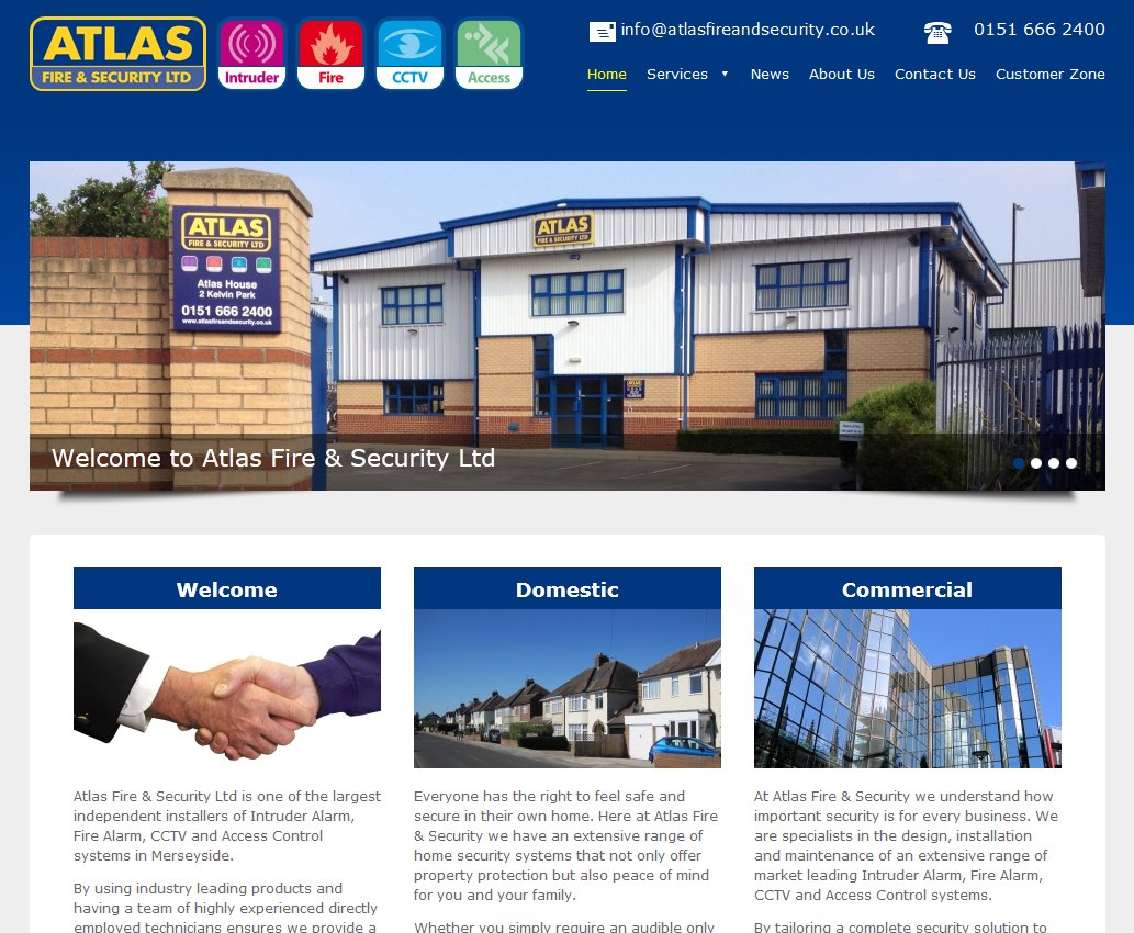Atlas Launches New Look Website | Atlas Fire & Security Ltd